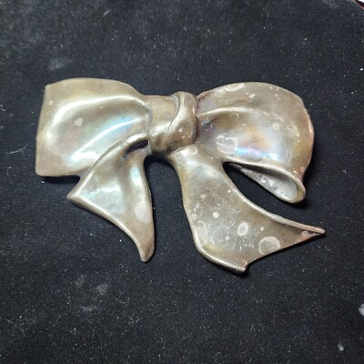 BAT AMI Sterling Silver 925 MASSIVE Bow Brooch Or Pendant HUGE! 75.3 ...
