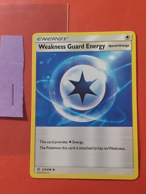 2019 Pokemon Sun and Moon Unified Minds #213 Weakness Guard Energy, U ...