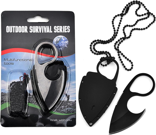 Neck Knife, Mini Full Tang Tactical Fixed Blade Knife, Small EDC Kinfe ...