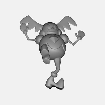 Pokemon #0122 Galarian Mr. Mime 3D Printed Resin Mini Figure Unpainted ...