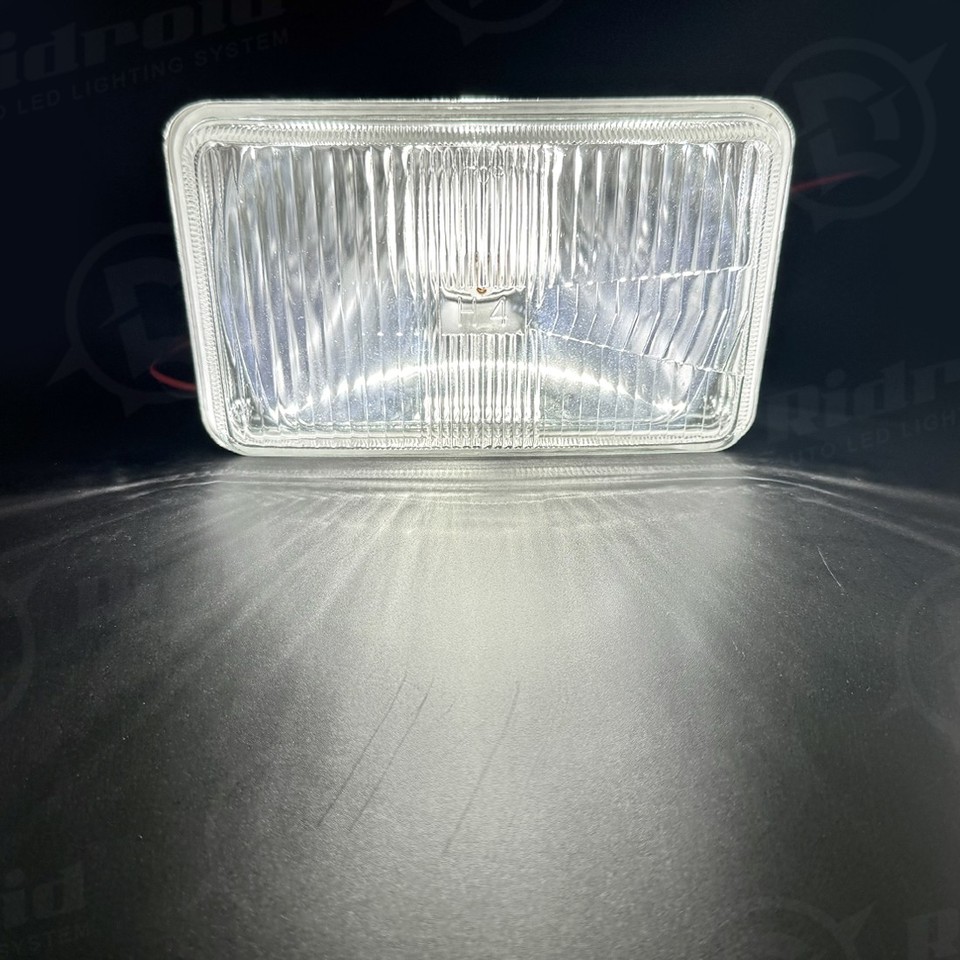 FOUR(x4) 4x6" H4 Glass Headlights Conversion Halogen Semi Sealed Kit ...
