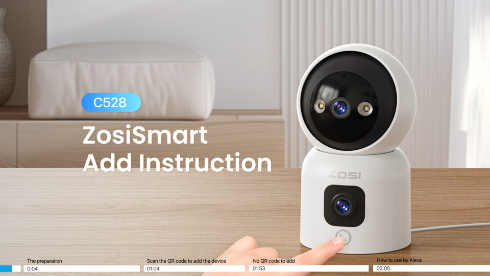 2+2MP Indoor 5G Security WiFi Camera Dual Lens Home PTZ Baby/Pet ...