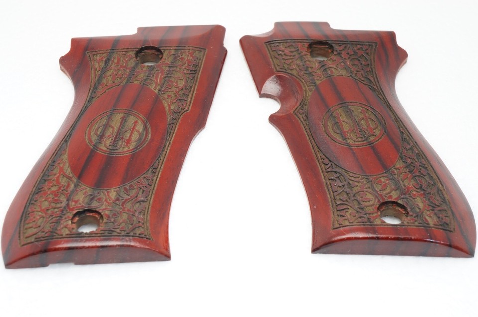 BERETTA MODEL 82, 85, 87 TURKISH WALNUT WOOD GRIPS **floral maroon** | eBay