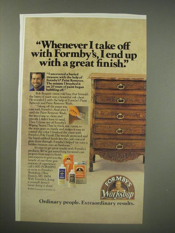 1990 Formby's Paint Remover Ad - I end up with a great finish | eBay