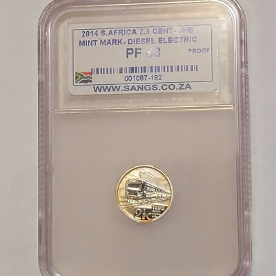 JHB DIESEL ELECTRIC TRAIN 2014 SOUTH AFRICA SILVER PROOF 2.5 CENT ...