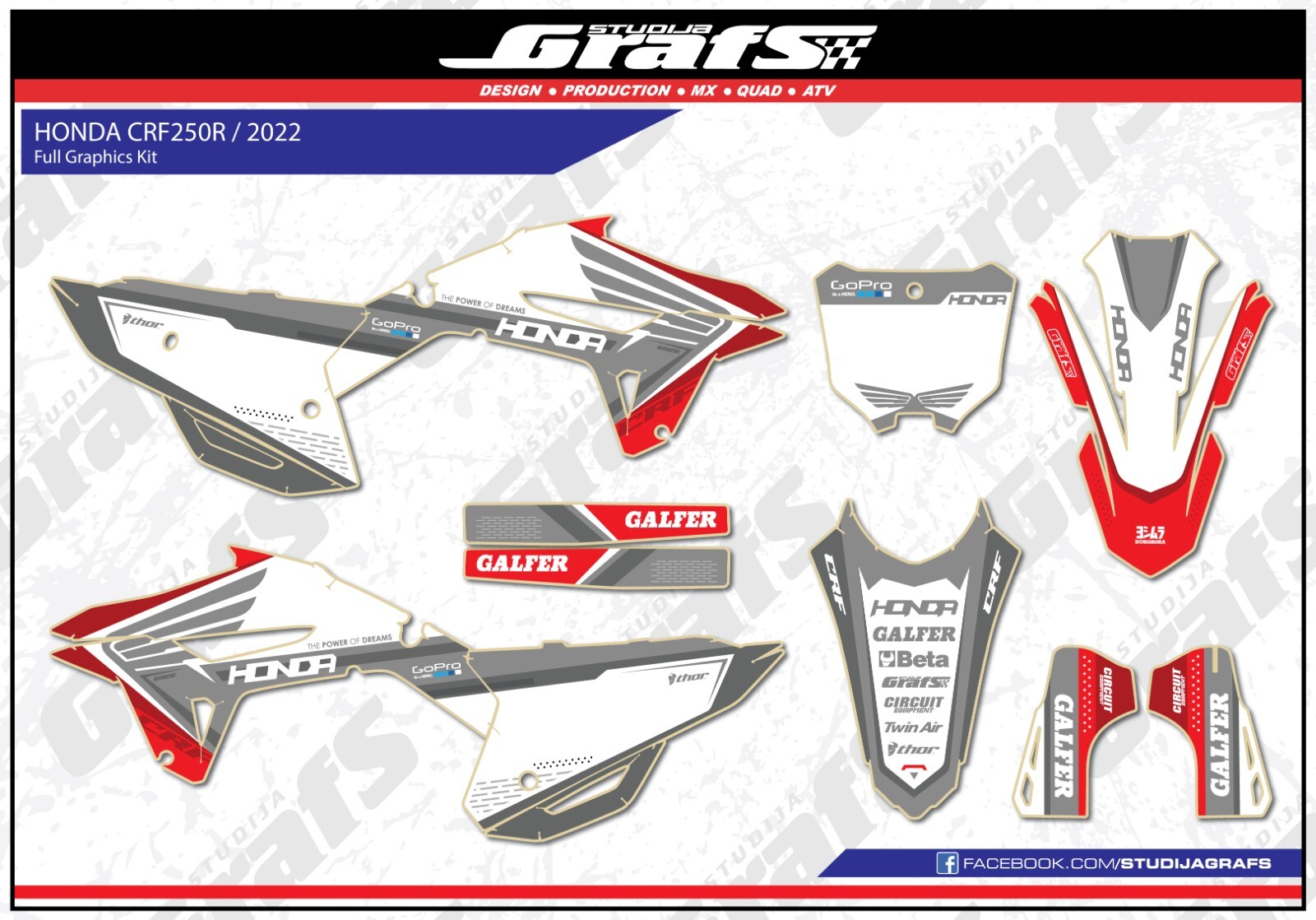 2022 CRF250R Graphics Kit For HONDA CRF 250 R 250R Decals Stickers 22 ...