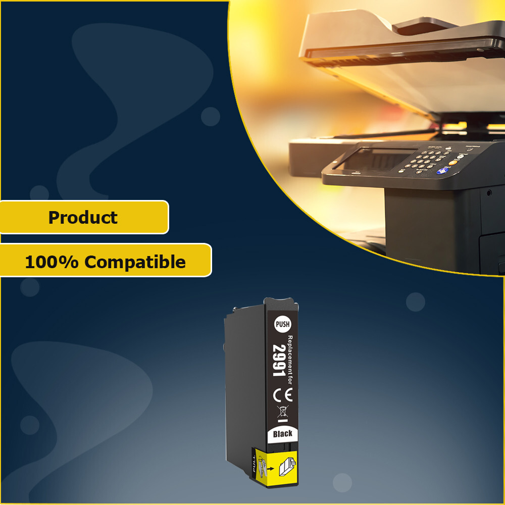 4 BLACK INK CARTRIDGE For Use in Epson XP-355 XP-432 XP-435 XP-442 XP ...