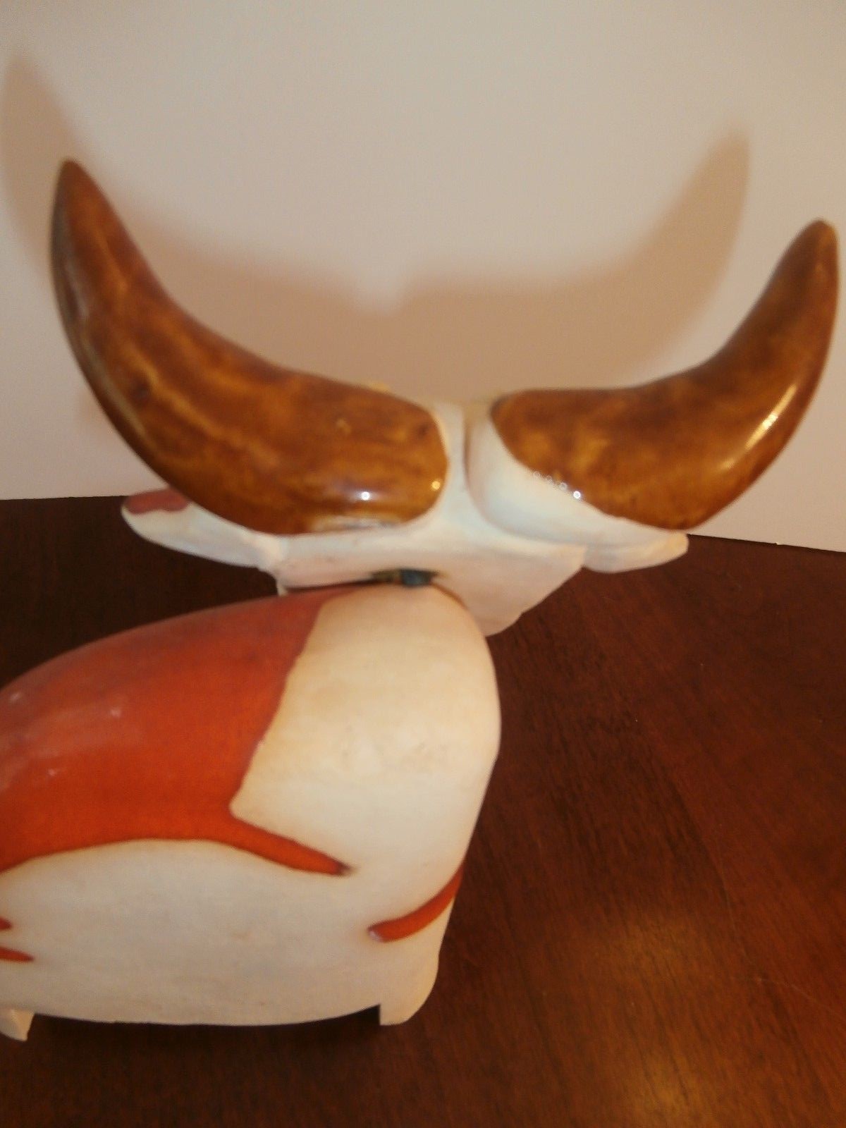 UNIQUE Rustic Primitive Ceramic Folk Art COW Figure | eBay