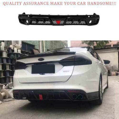 For Ford Mondeo Fusion 2013-2018 Gloss Black Rear Bumper Diffuser Lip ...