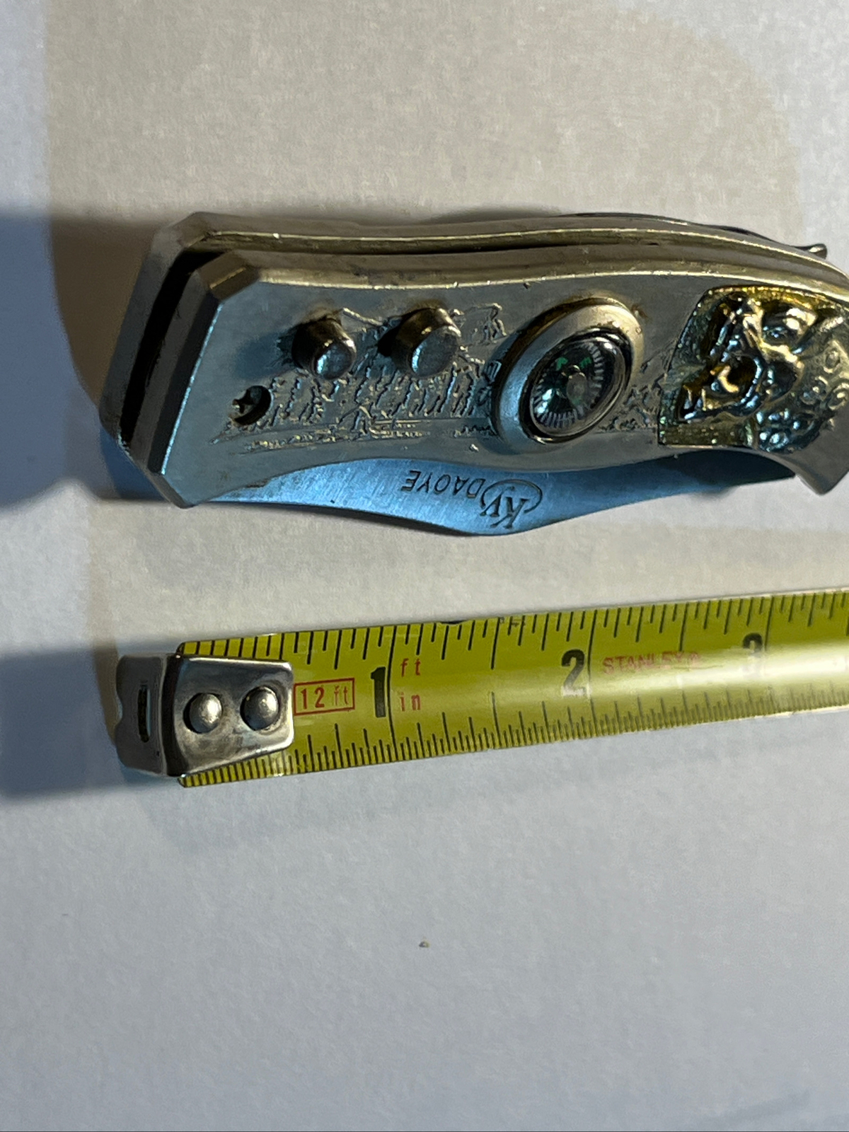 KV Daoye Pocket Knife, 6”,Used ,With Compass, Spring Blade , Belt ...