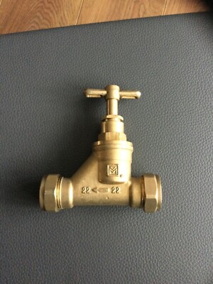 22mm stop tap brass compression EN1213 | eBay UK