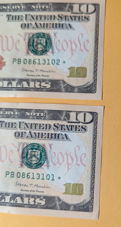 2017A $10 Star Note REP • Uncirculated • BEP Fresh • Rare Sequential ...