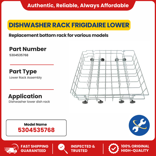 Dishwasher Rack Frigidaire Lower Replacement bottom rack for various ...