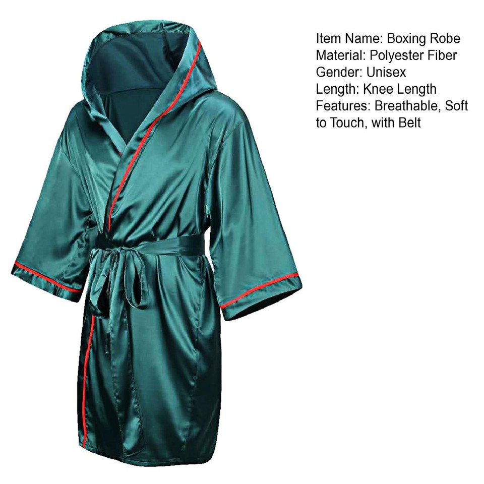 Men Women Boxing Robe Theme Party Attire Breathable Hooded for Adults ...