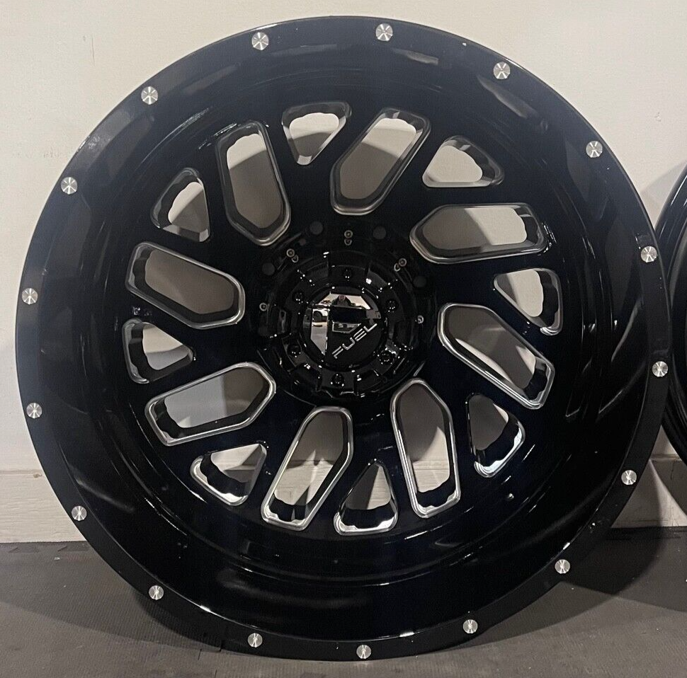 22" Fuel Triton D581 Dually 8x200 Black Wheels Rims | Set of 6 | Ford ...