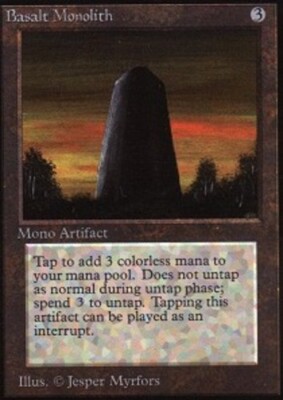 [1x] Basalt Monolith Slight Play, English Alpha MTG Magic | eBay