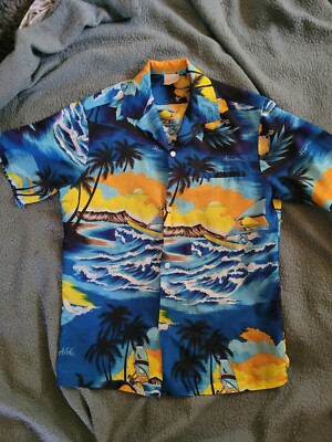 Vintage Kalena Fashions Of Hawaii Hawaiian Shirt Made In Hawaii Size M ...