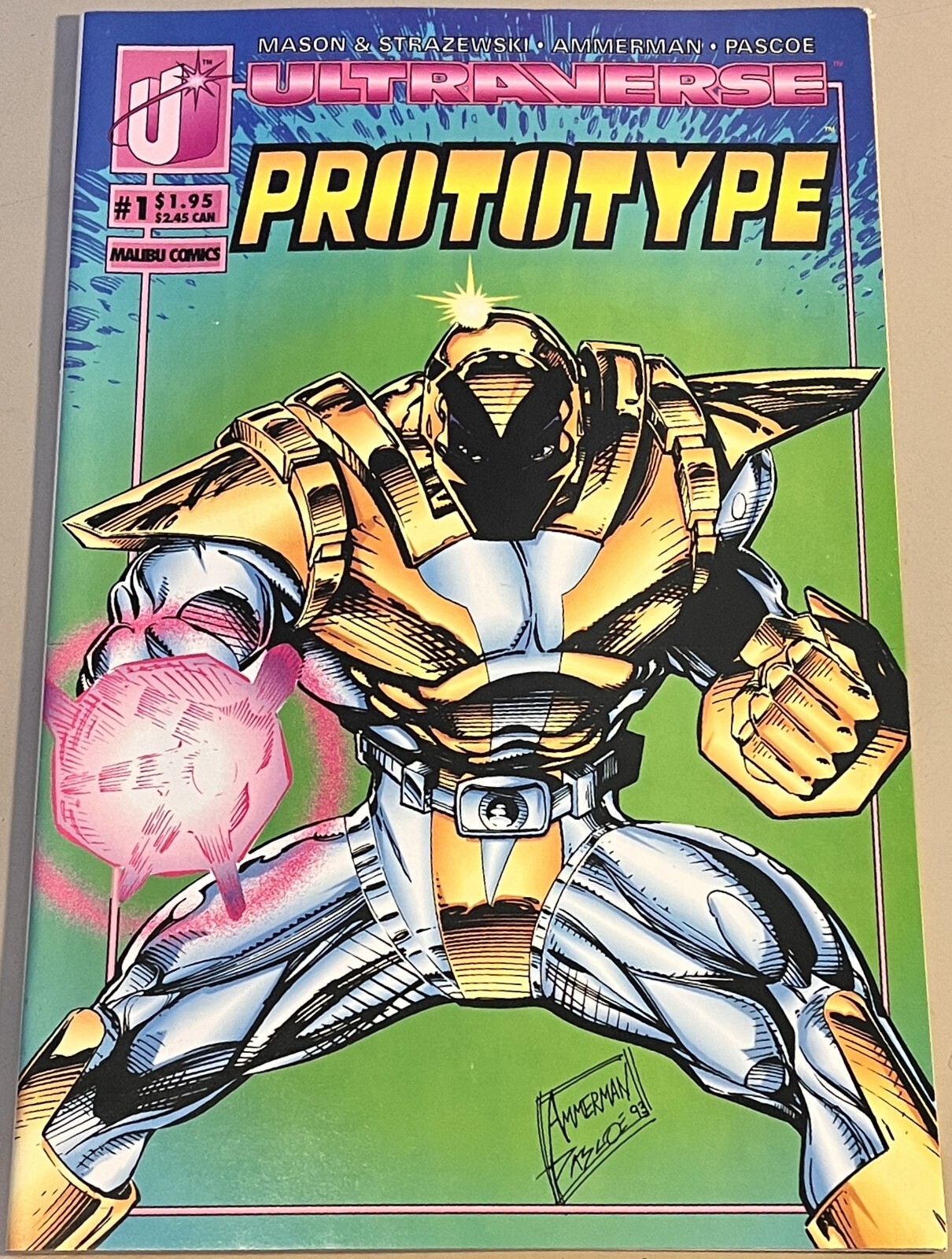 Malibu Comics PROTOTYPE #1 Ultraverse August 1993 Ammerma & Pascoe VG ...
