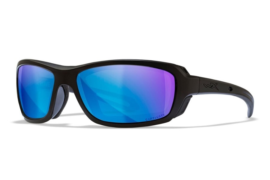 Wiley X Wave Captivate Polarized blue mirror Matte Black Frame CCWAV10 ...