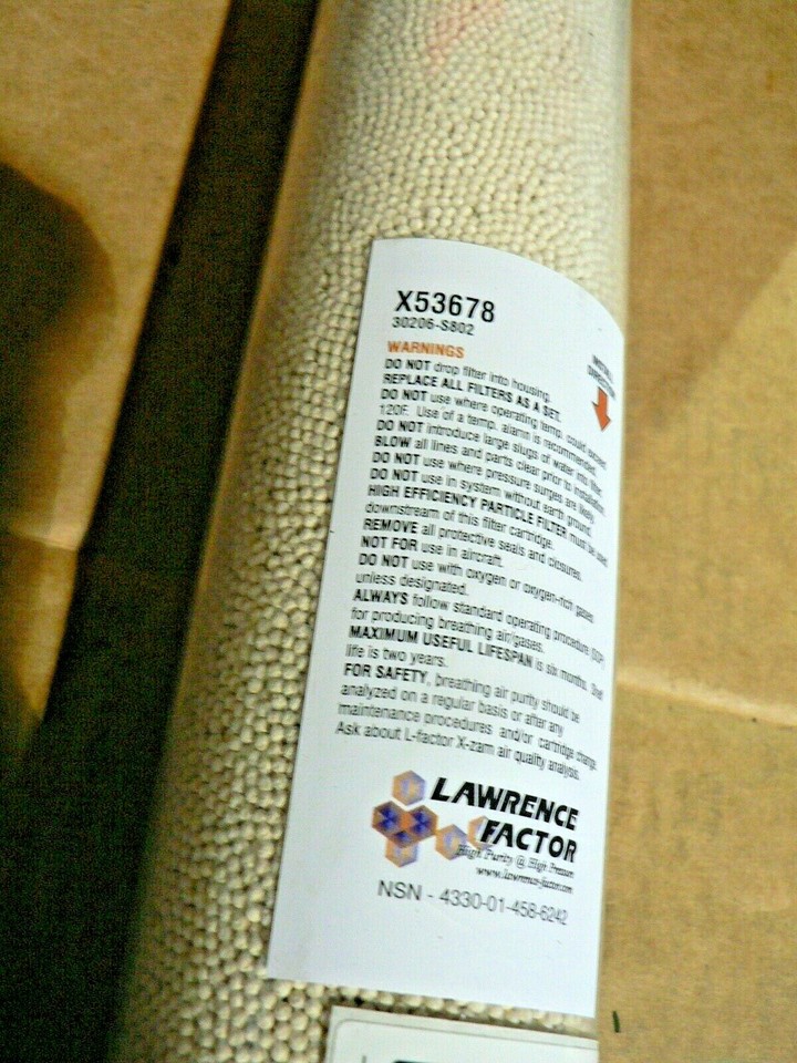 LAWRENCE FACTOR Xpendable filter X53678 30206-3802 | eBay