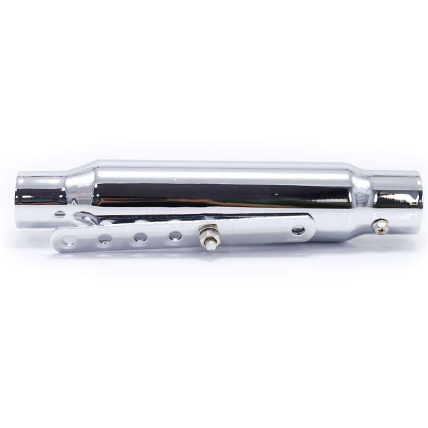 UNIVERSAL CUSTOM CHROME MOTORCYCLE BIKE SILENCER EXHAUST END CAN PIPE ...