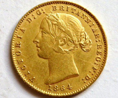 Australia. 1864 Sydney Mint - Half Sovereign.. aEF/EF - Part Lustre ...