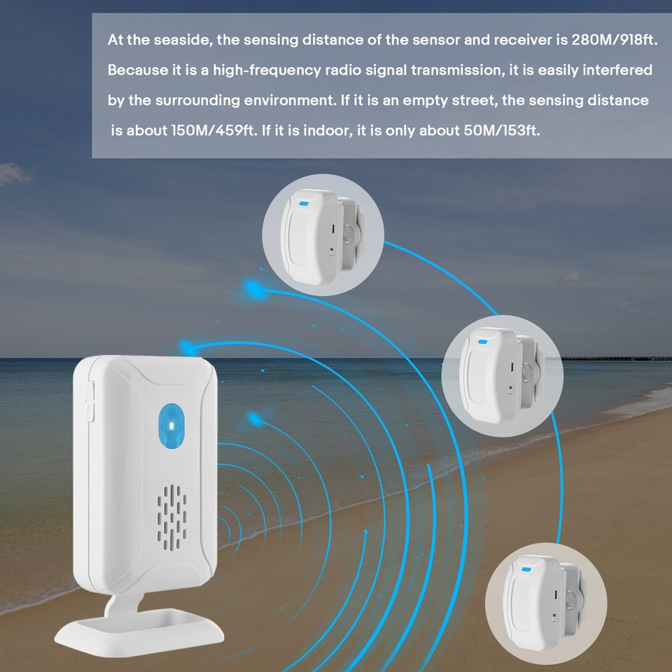 Shop Wireless Magnetic Door Entry Sensor Alarm Chime Door Open Alert ...