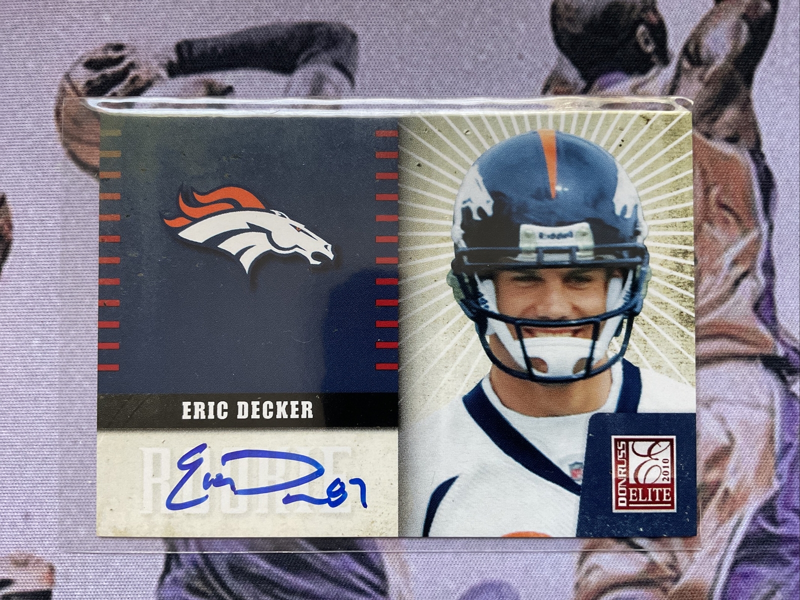 2010 Donruss Elite Team Logo Signatures Eric Decker Rookie Auto - Mint ...