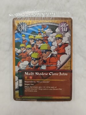 SEALED Naruto CCG Multi Shadow Clone Jutsu PR US014 Holo Foil Promo ...