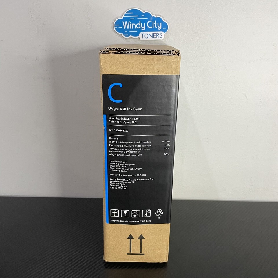 Canon 1965C038AA UV Gel 460 Cyan Ink 2X1L for Colorado 1650 Series Exp ...