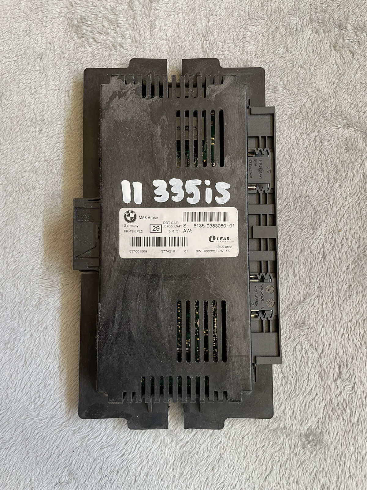 2011 335is FRM3 MODULE 6135 9383050-01 LCI FRM3R PL2 MODULE PIEDWELL ...