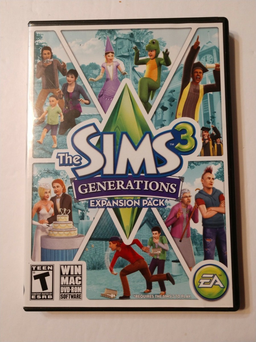 The Sims 3 Generations Logo The Sims 3 PC Game & 2 Expansion Pack Lot