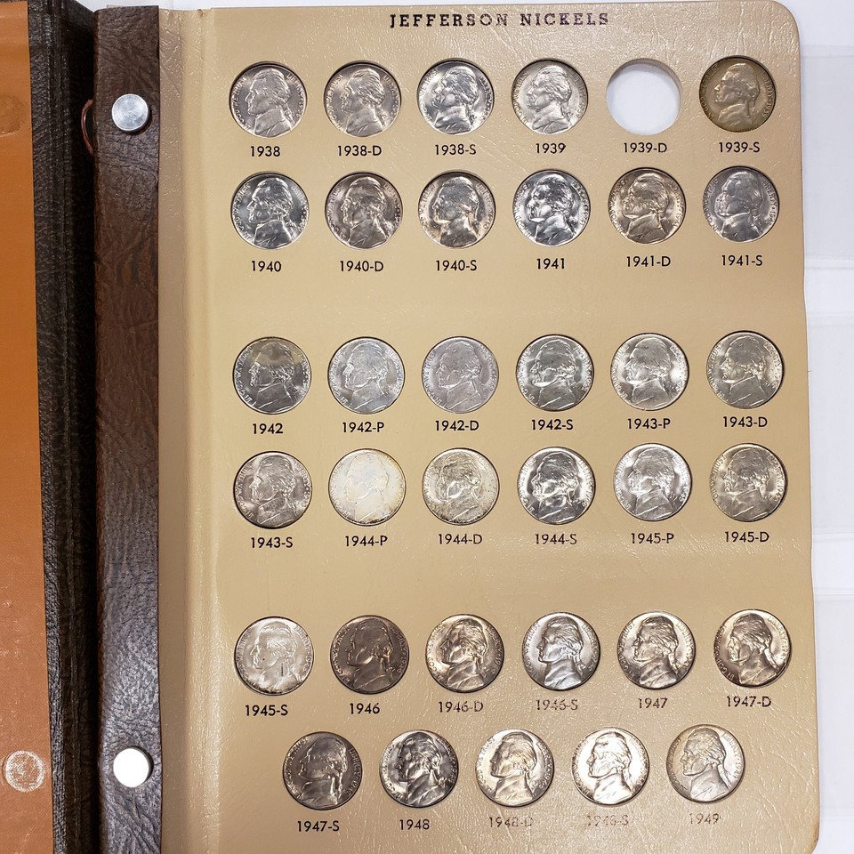 1938-2000 5c Jefferson Nickel High Quality BU Collection - Dansco Album ...
