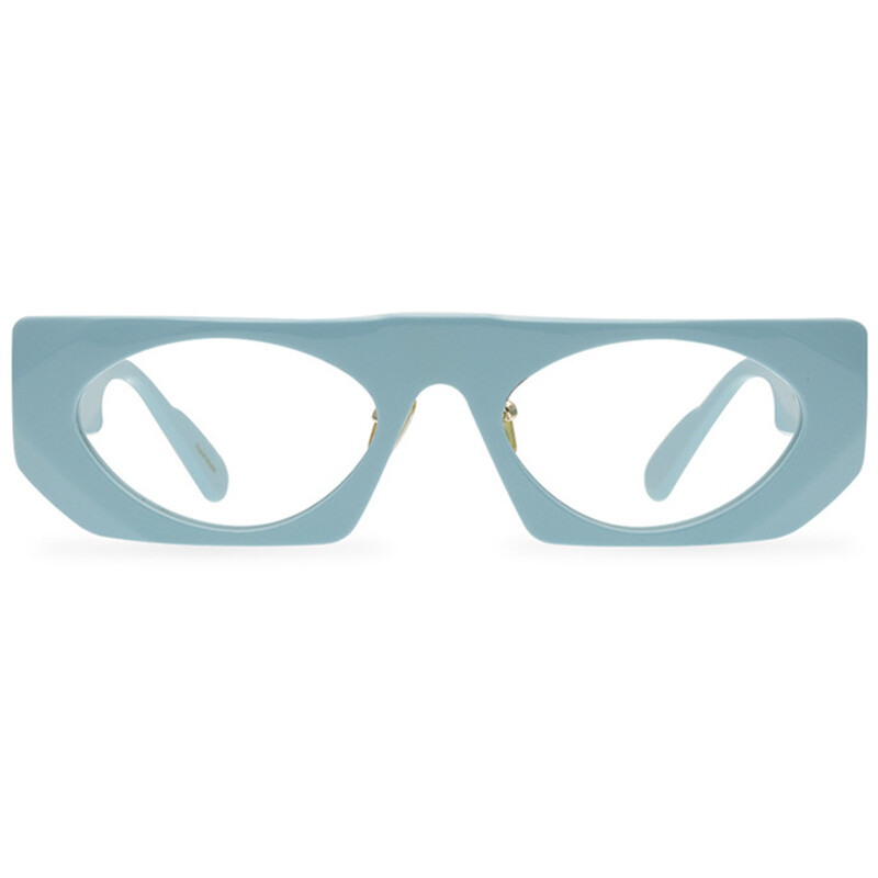 Rectangular Thick Acetate Glasses Frame Oval Plastic Optical Eyeglasses ...