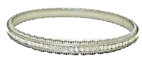 Bracelet Bangle En Argent Or Blanc CZ MX Collection Signature Haute ...