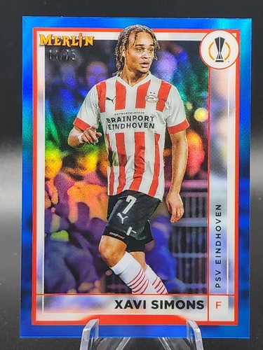 2022-23 Topps Merlin Chrome #107 Xavi Simons Blue /75 Psv Eindhoven | eBay