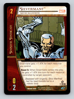 2004 Marvel VS System Silvermane MSM-088 Card CCG TCG Upper Deck MCU ...