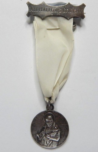 Antique All Hallows Creche Catholic Medal Silver Mount | eBay Australia