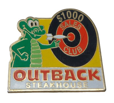 Outback Steakhouse Pin $1000 Sales Club Restaurant Employee Server ...