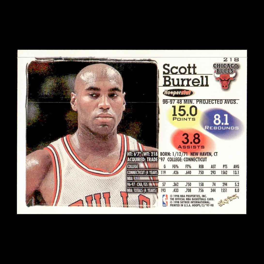 Scott Burrell 1998-99 Hoops Chicago Bulls #218 R331E 46 | eBay