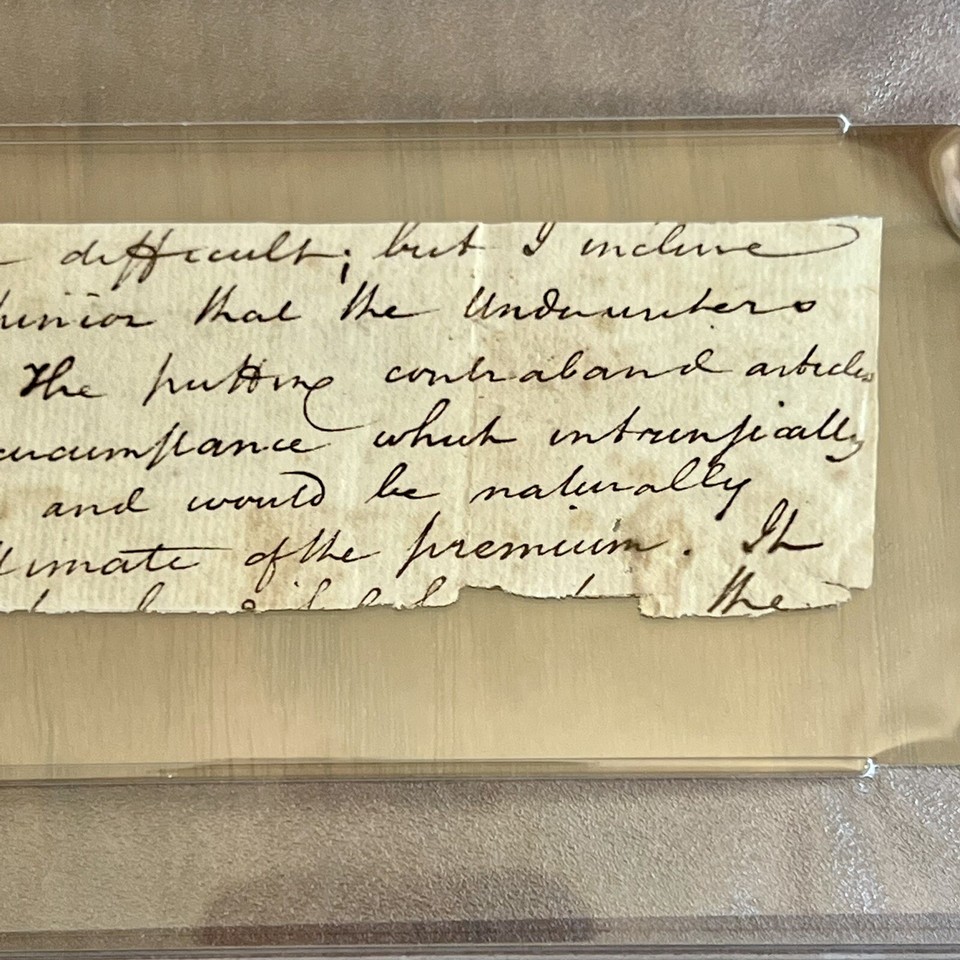 ALEXANDER HAMILTON * PSA * Autograph Handwritten Legal Case Un Signed ...