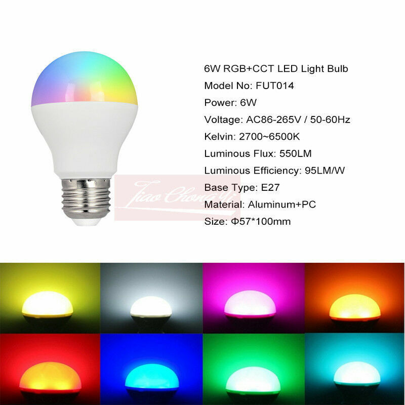 2.4G LED Bulb MR16 GU10 E14 E27 LED lamp smart wireless 6W 9W RGBCCT ...
