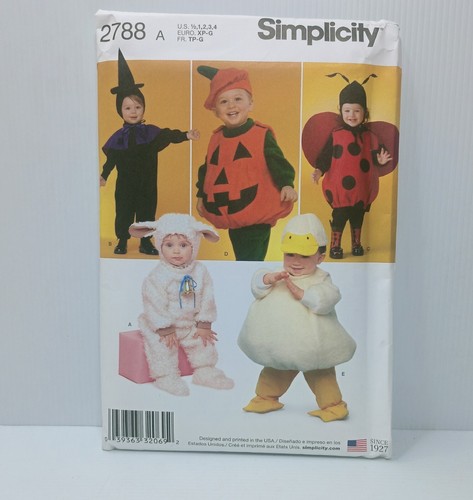 Simplicity Sewing Pattern 2788 Toddler 6 month-4 yo Pumpkin Ladybug ...