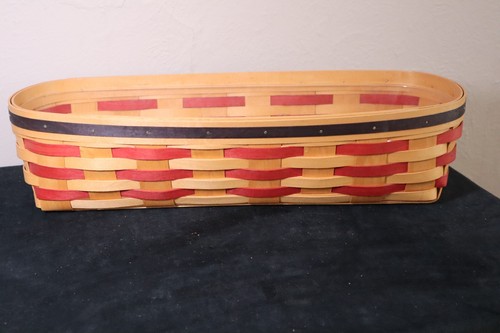 Royce Craft Basket Large Oblong Red Blue 19x8x4" | eBay