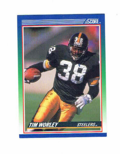 Tim Worley Pittsburgh Steelers #38 Running Back #67 Score 1990 Football ...