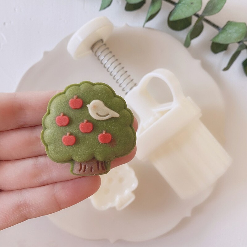 Apple-Tree Stamps Pastry Moon Cake Mold Thickness Adjustable Durable ...