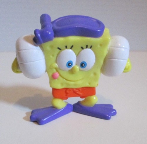 SPONGEBOB SQUAREPANTS SNORKEL SWIMMER NICKELODEON FIGURE PVC 2" CAKE ...