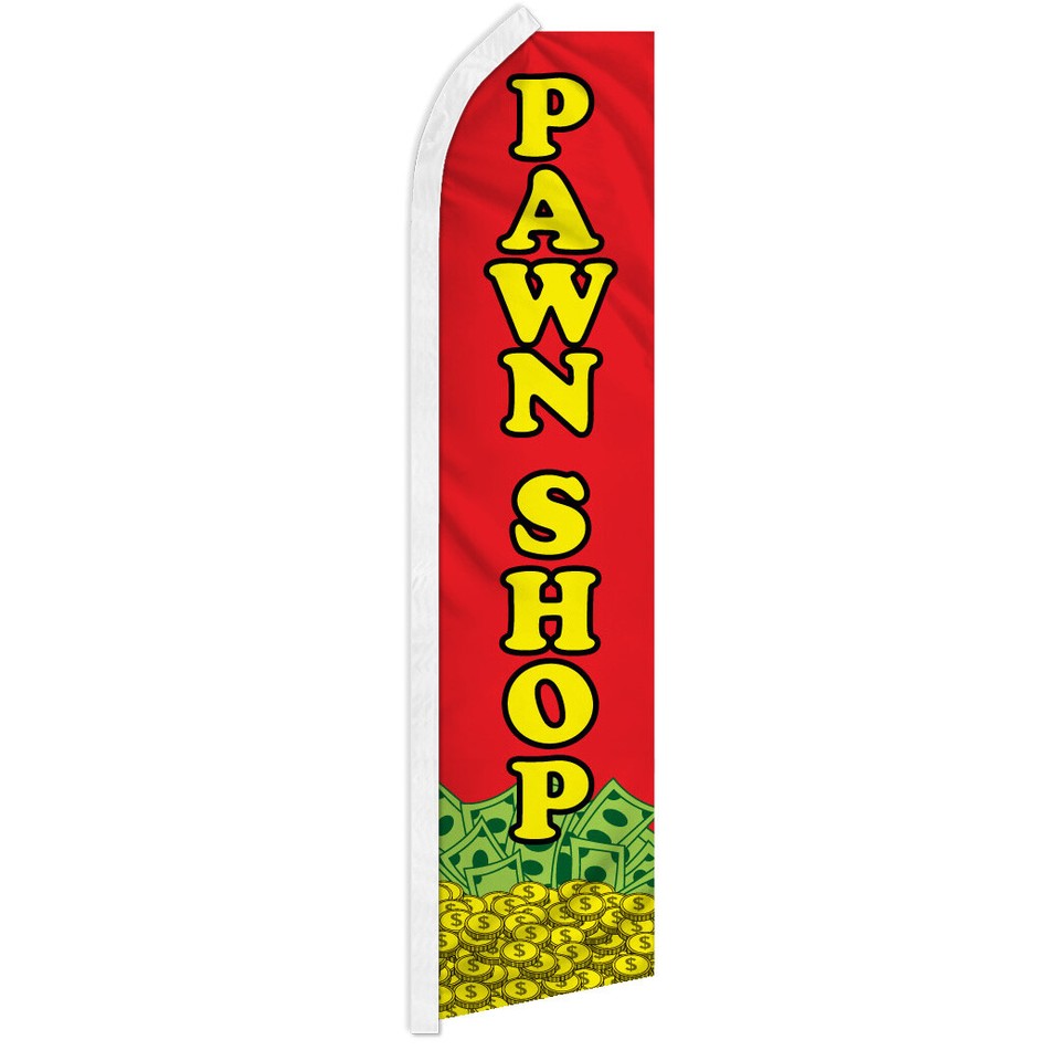 Thrift Advertising Swooper Flutter Feather Flag Pawn Consignment Flea ...