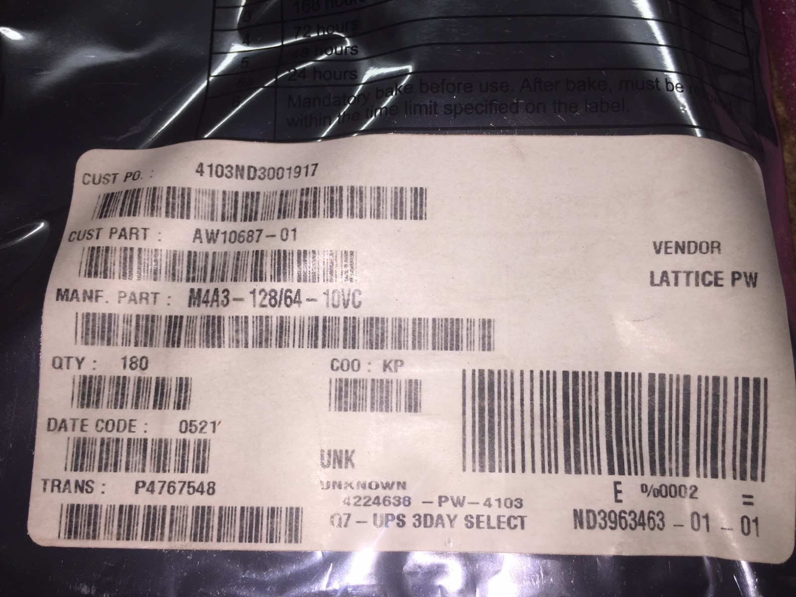 (3 PIECE LOT) M4A3-128/64-10VC, M4A3-128/64-12VI, IC CPLD 128MC 10NS ...