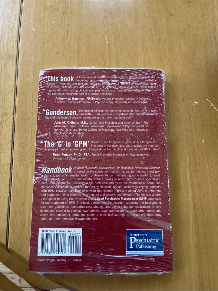 Handbook of Good Psychiatric Management for Borderline Personality ...